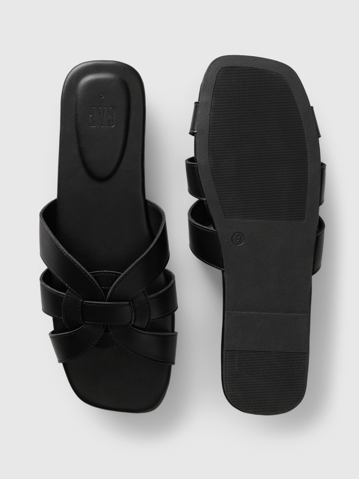 Vegan Leather Cross Strap Sandals | Gap
