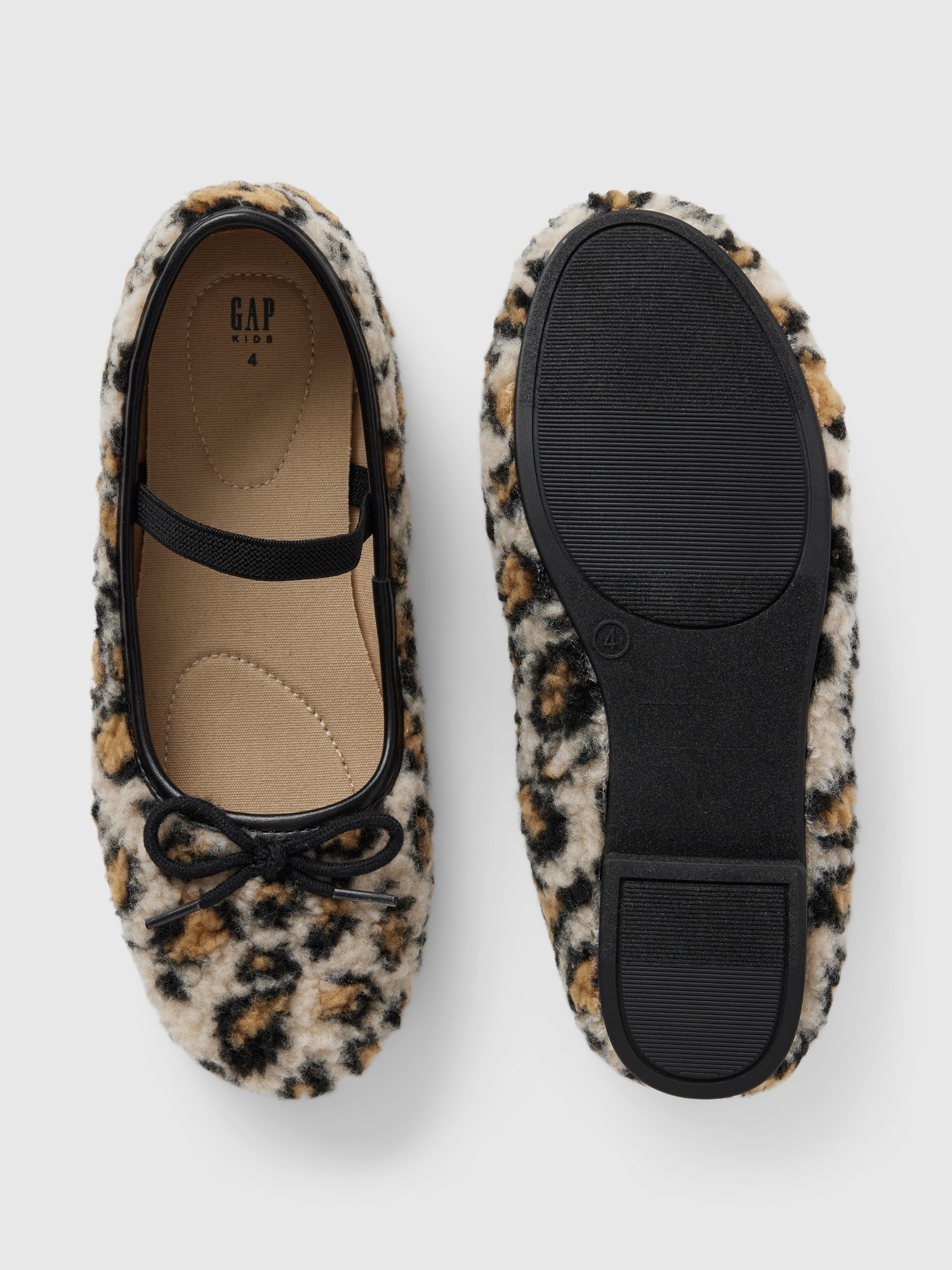 Kids Sherpa Leopard Ballet Flats | Gap