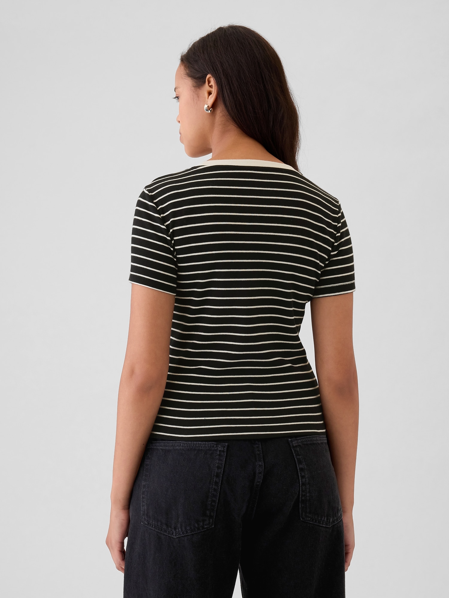 Modern Rib Cropped T-Shirt | Gap