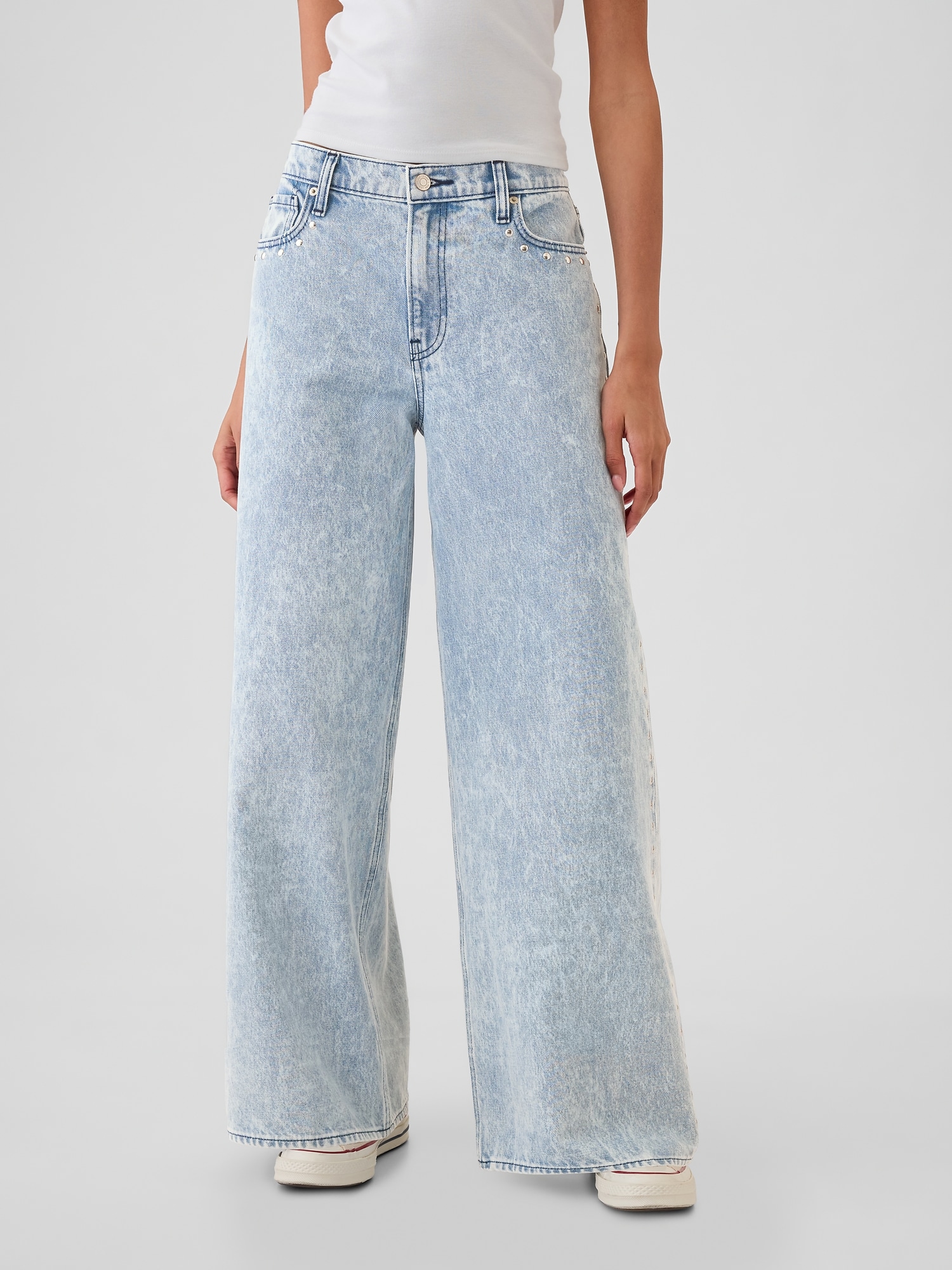 Mid Rise Studded Baggy Jeans | Gap