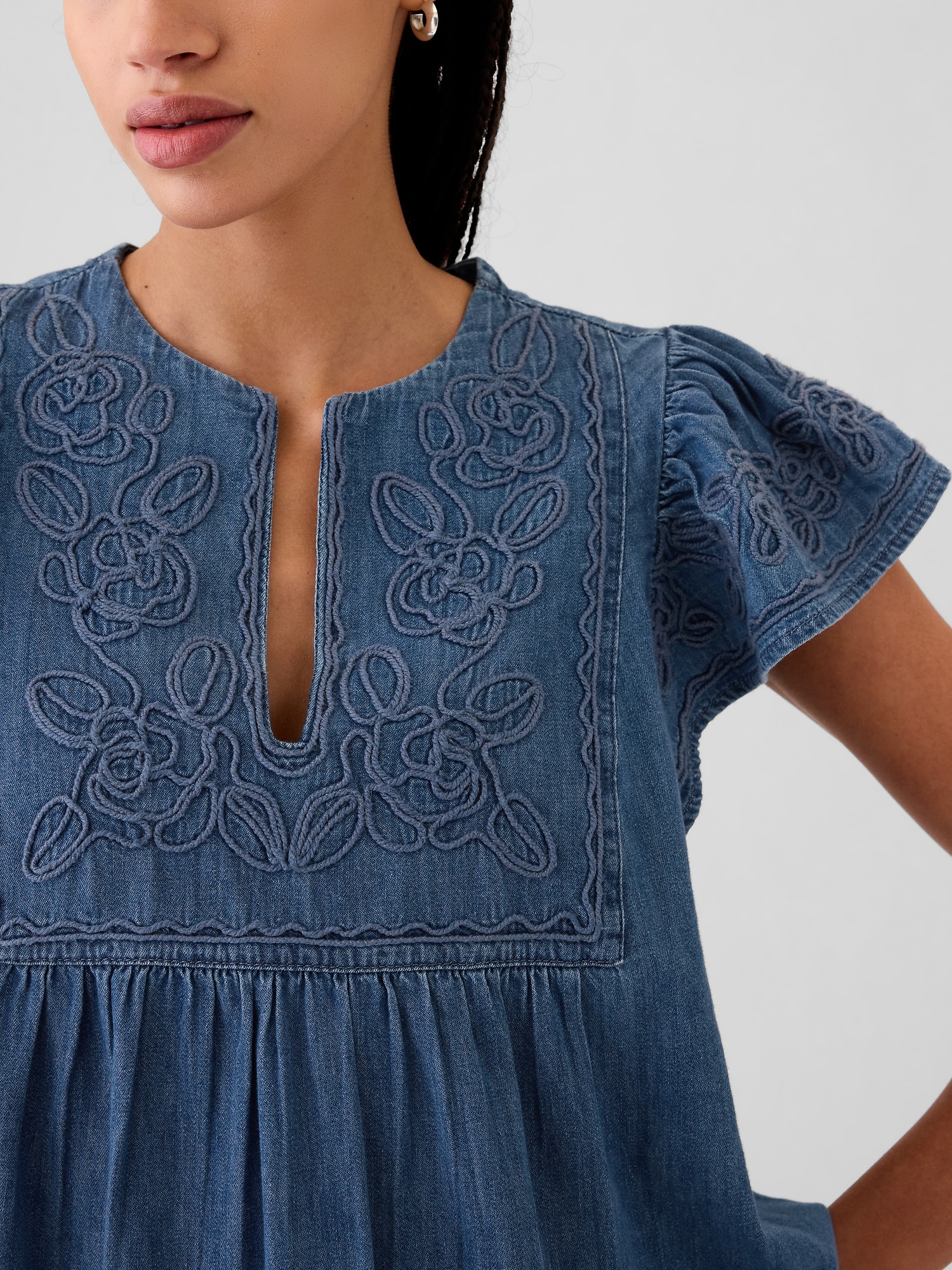 Embroidered Denim Shirt | Gap