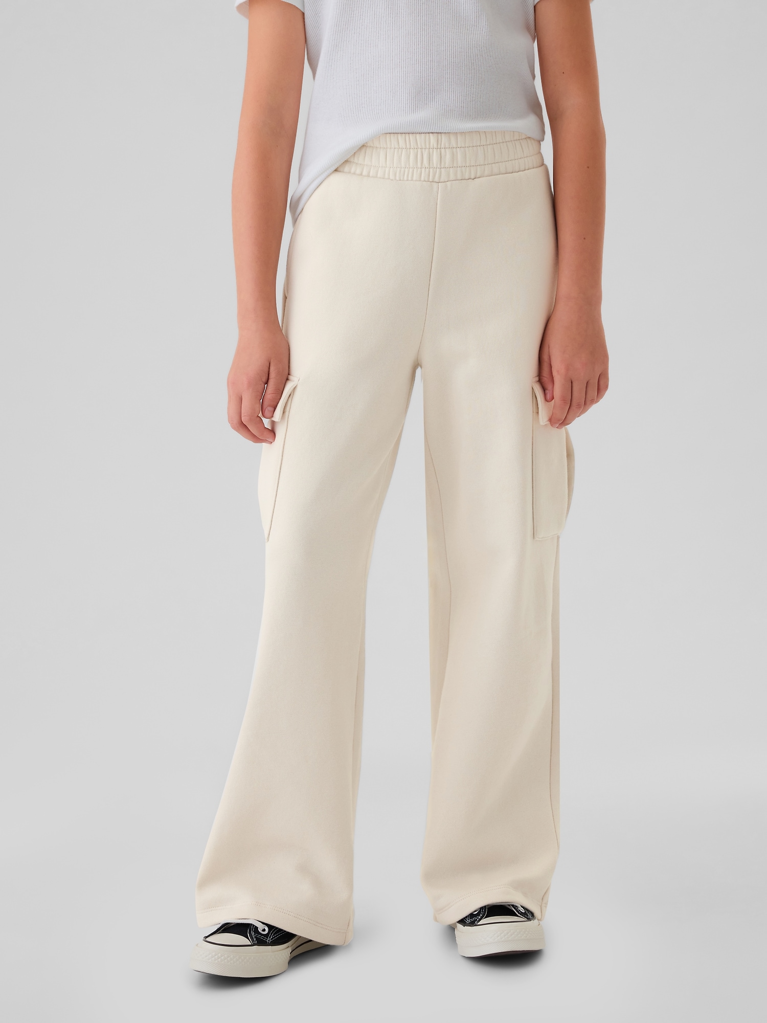 Kids Vintage Soft Wide-Leg Cargo Sweatpants | Gap
