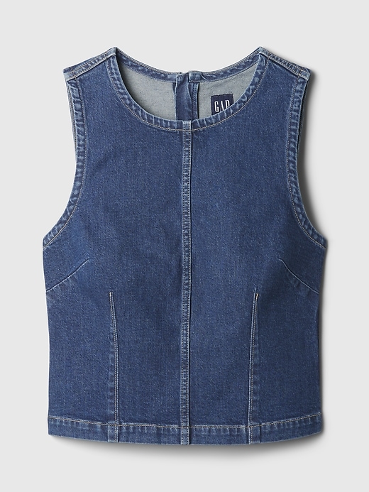 Cropped Denim Shell Tank Top | Gap