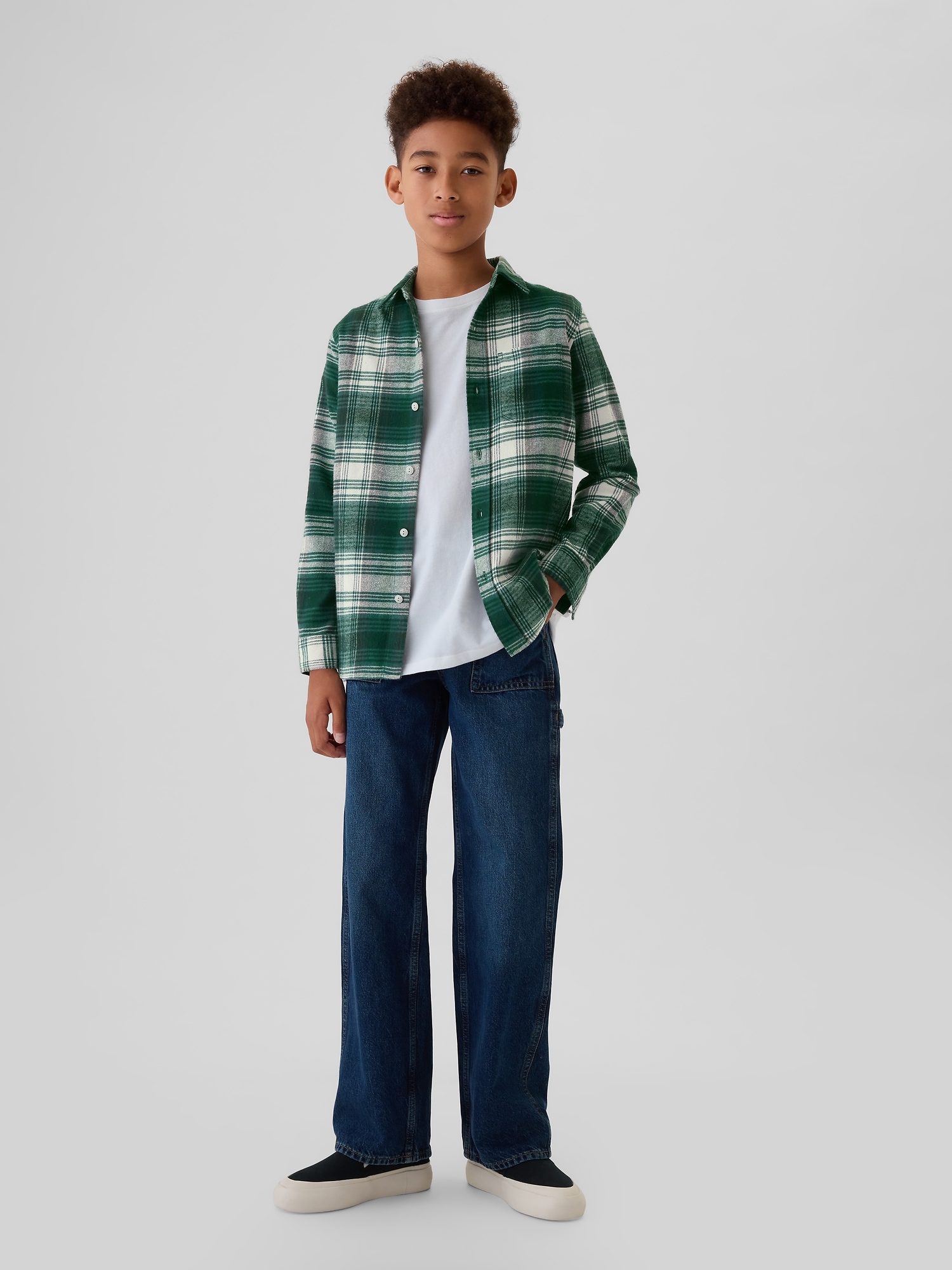 Kids Organic Cotton Flannel Shirt | Gap
