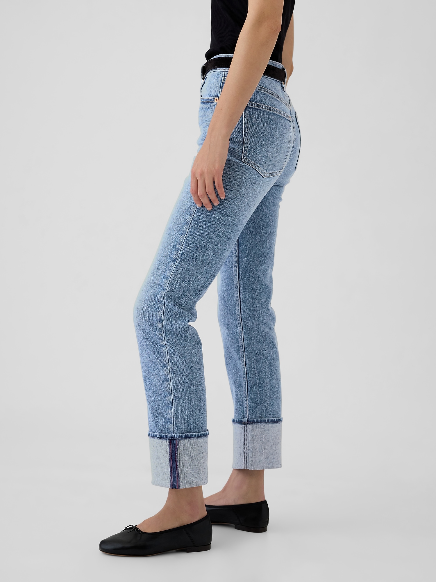 High Rise Cuffed '90s Straight Jeans | Gap