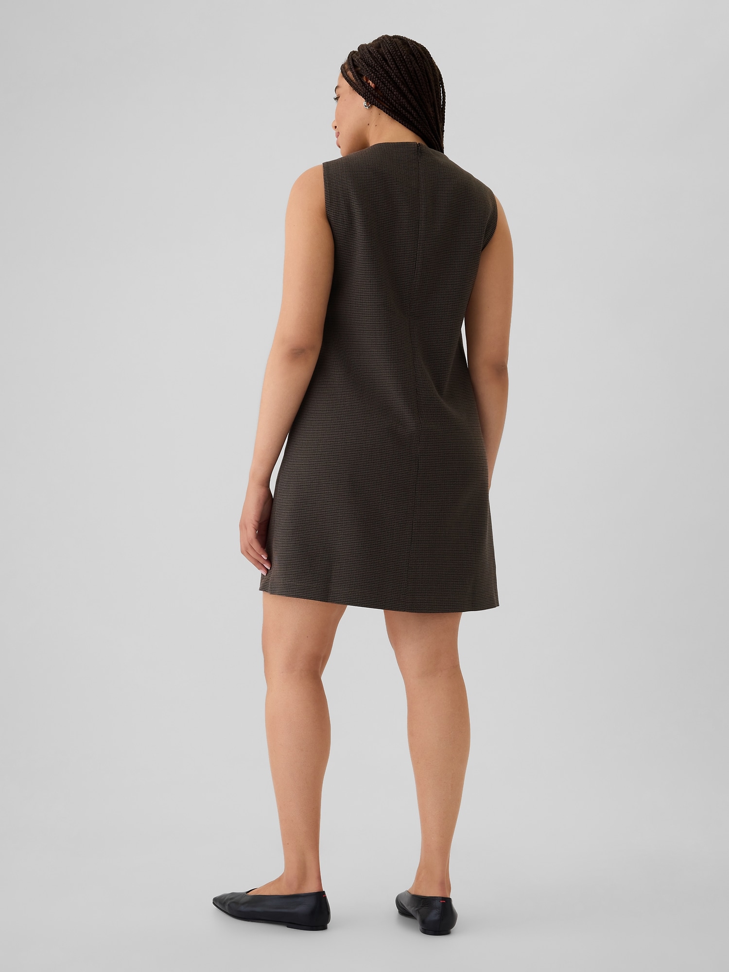 Vegan Leather Mini Shift Dress Gap