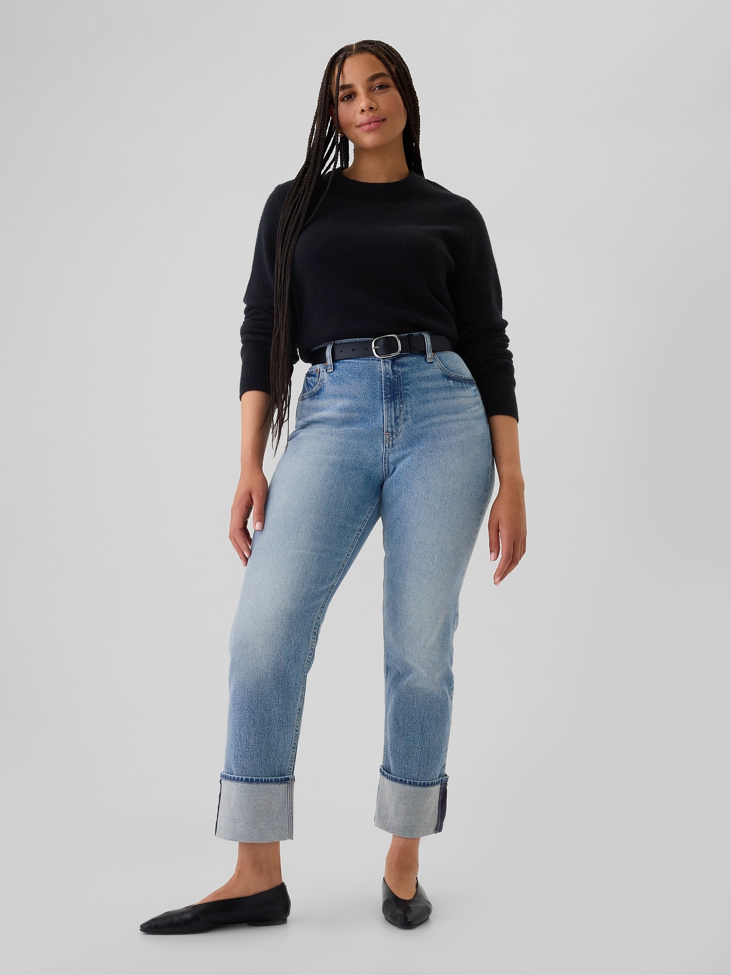 High Rise Cuffed '90s Straight Jeans | Gap