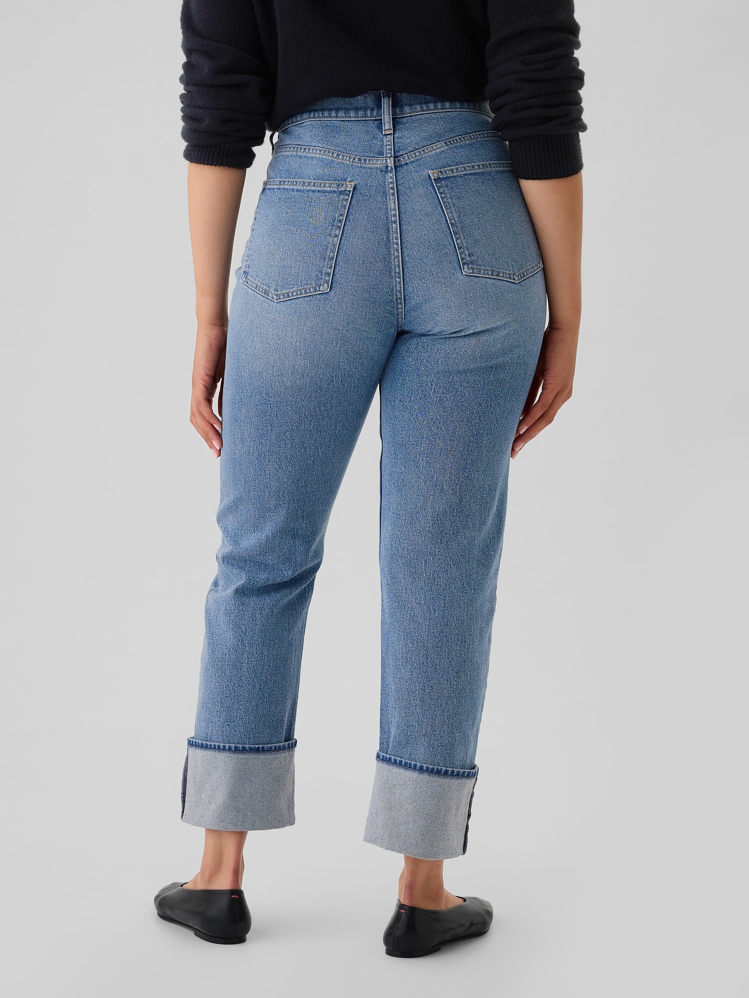 High Rise Cuffed '90s Straight Jeans | Gap