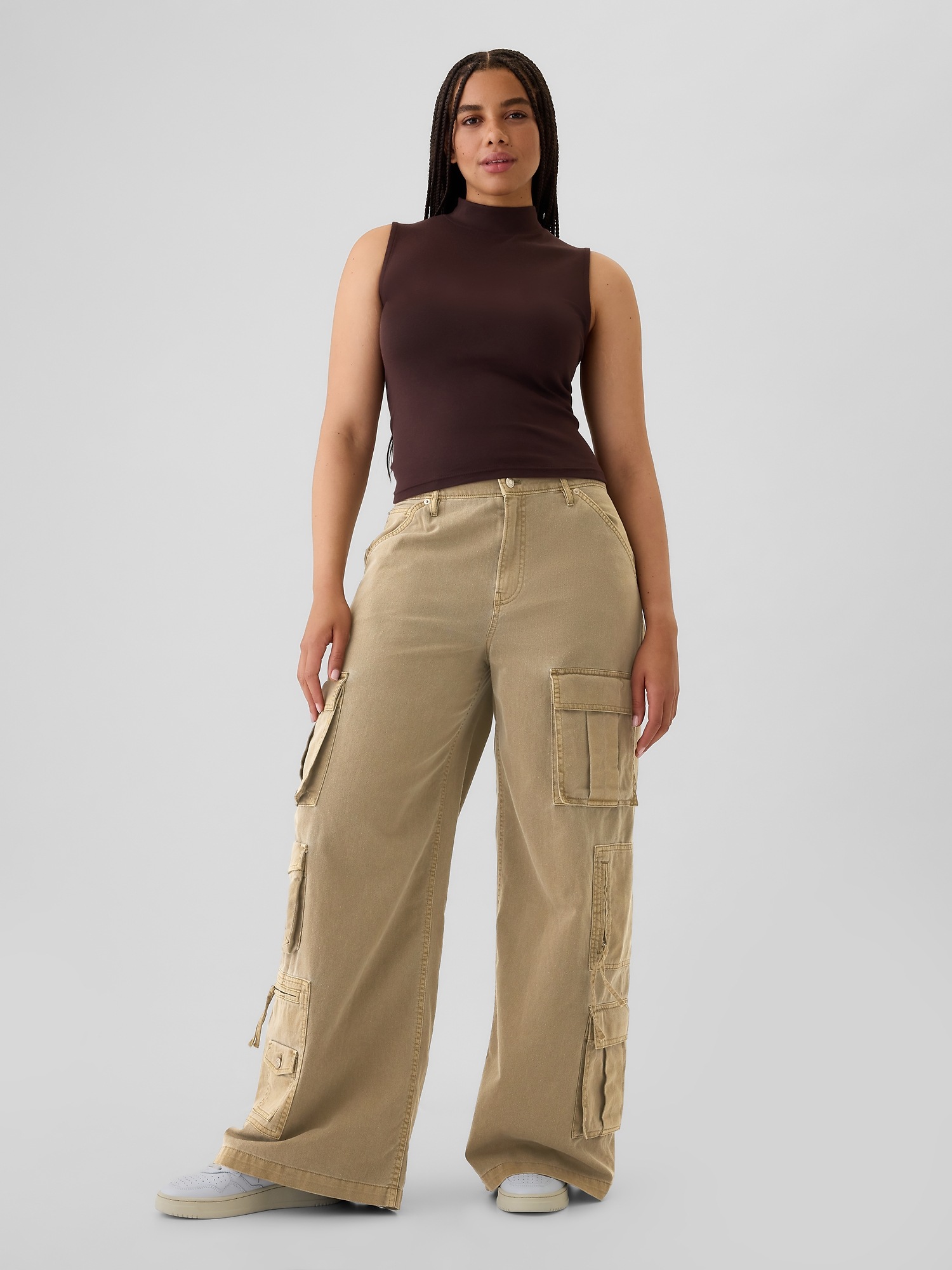 Mid Rise Relaxed Cargo Pants | Gap