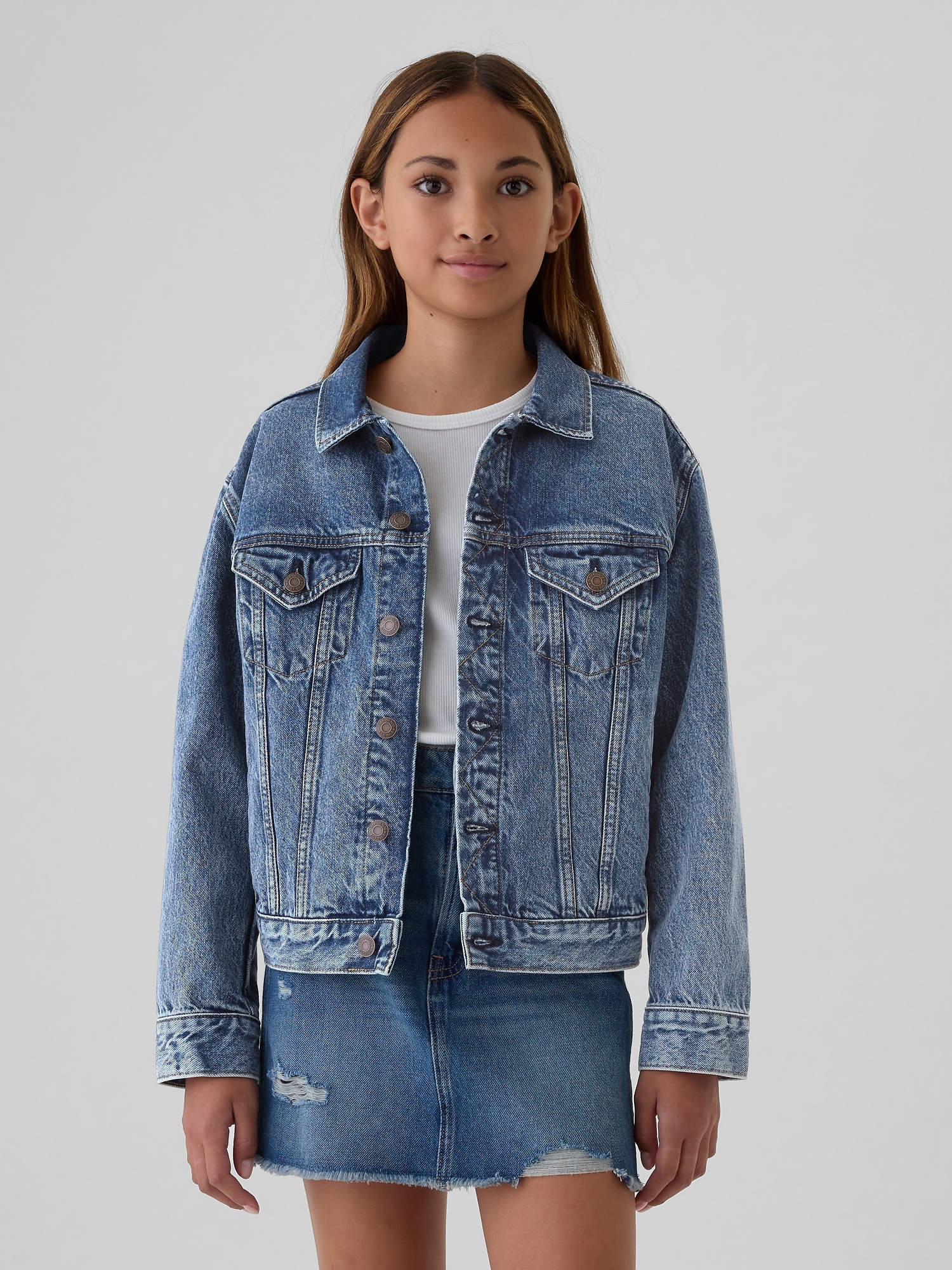 Kids Organic Cotton Icon Denim Jacket | Gap