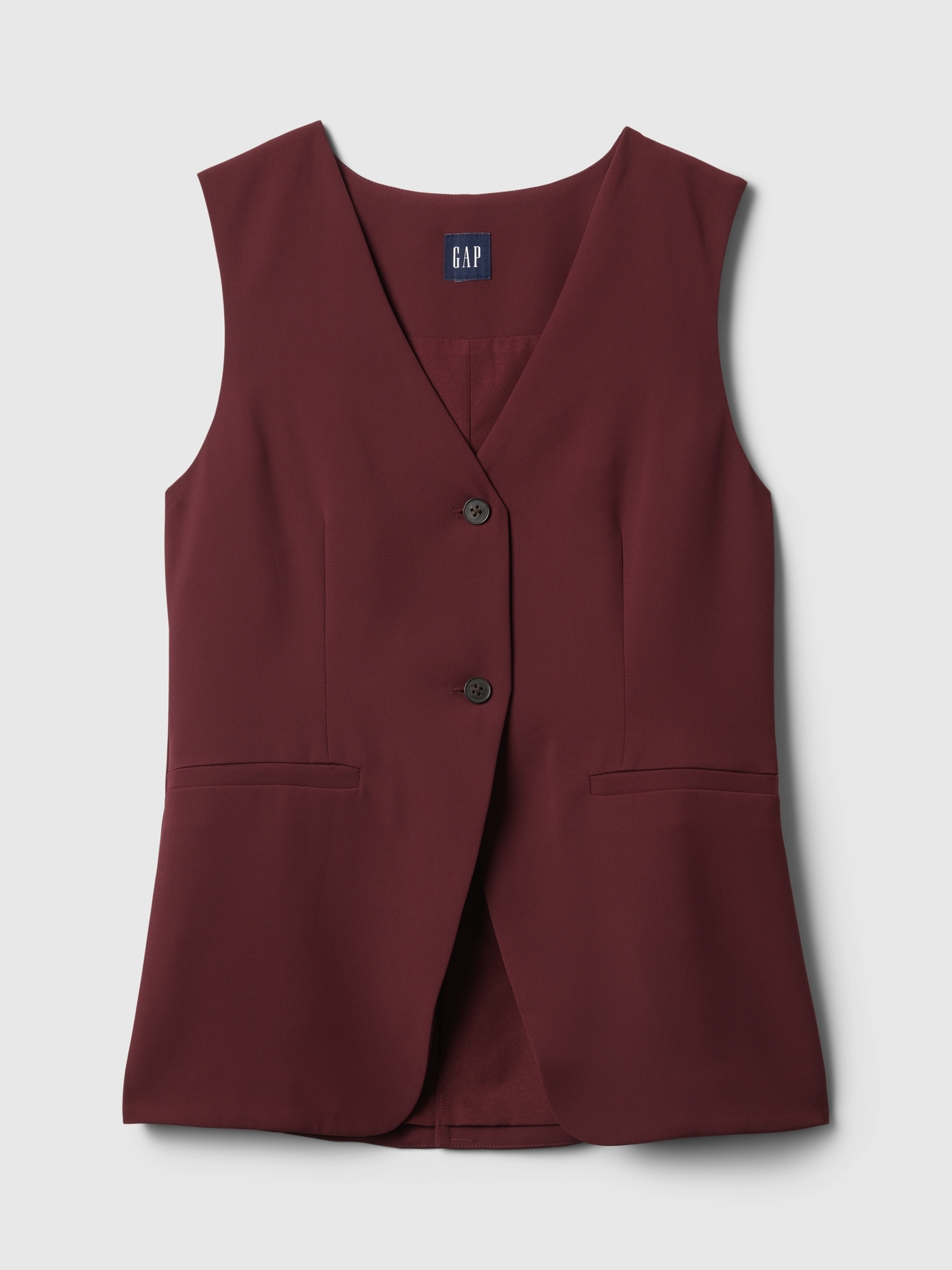 Longline Twill Vest | Gap