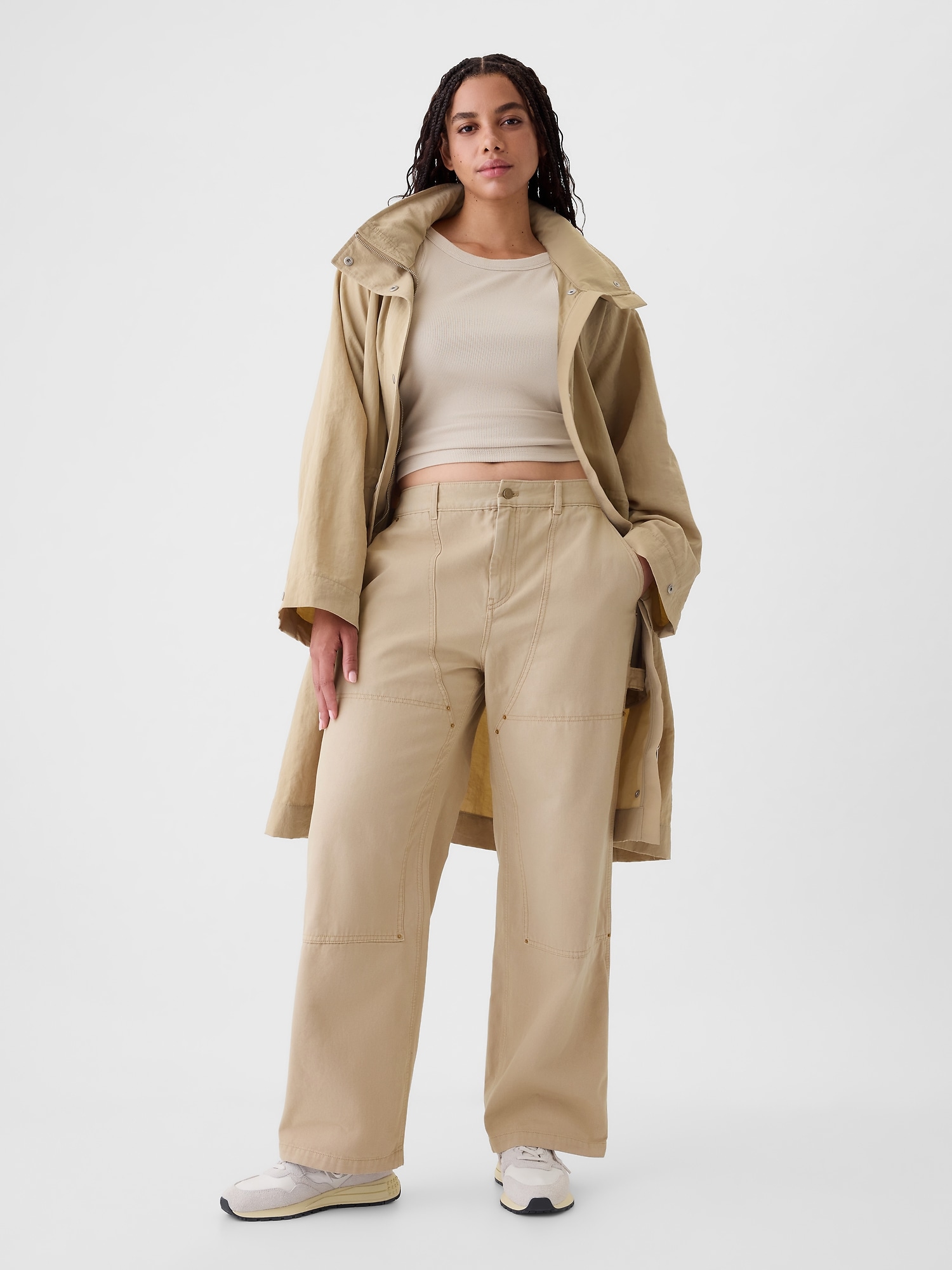 High Rise Double-Knee Carpenter Pants | Gap