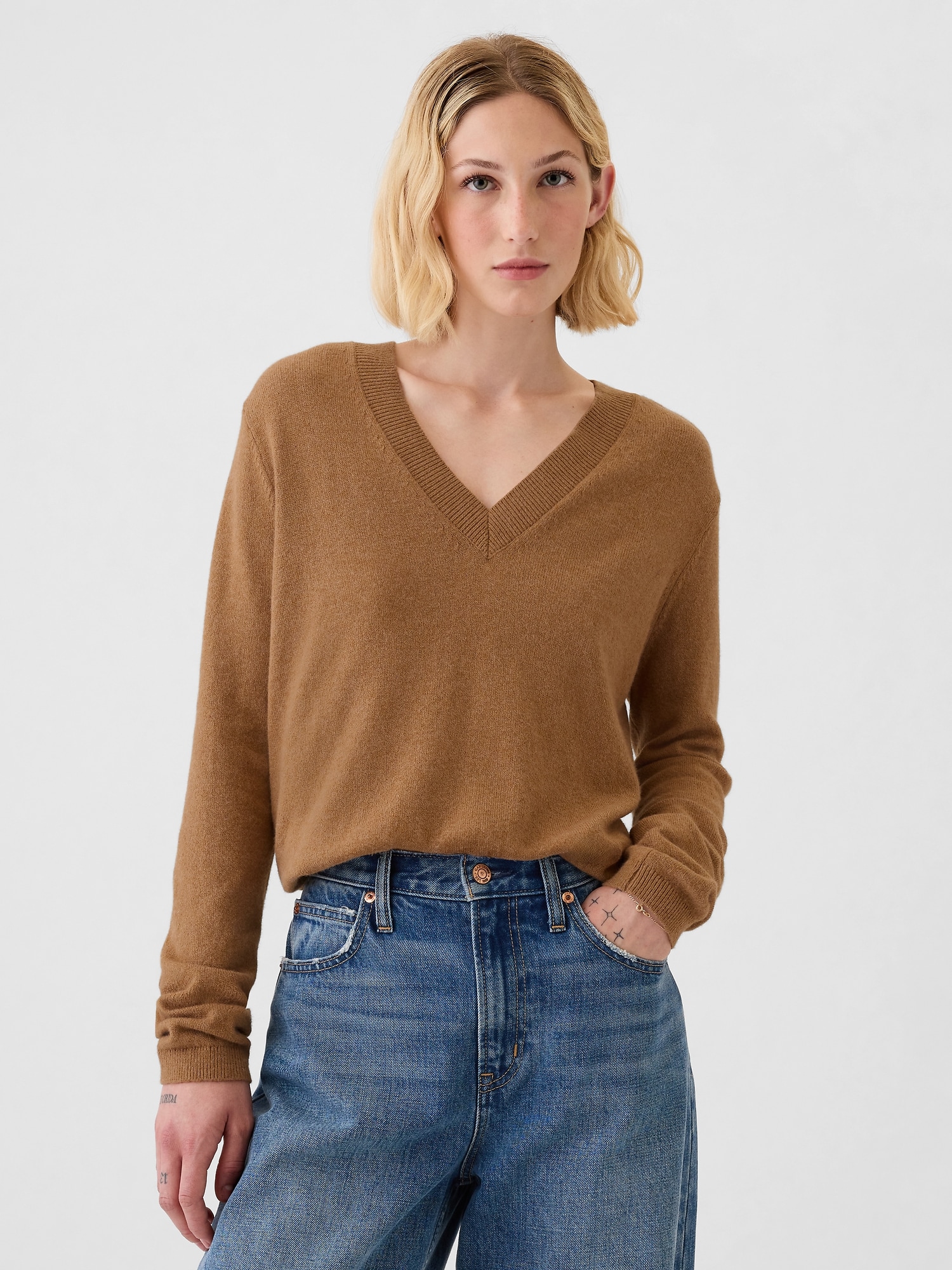 CashSoft V-Neck Sweater | Gap