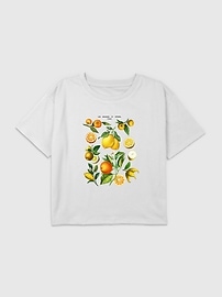 Kids Citrus Fruit Boxy Crop Tee | Gap