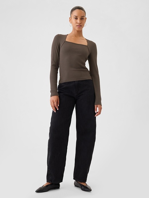Modern Rib Square-Neck Top | Gap