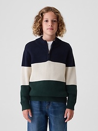 Kids Colorblock Half-Zip Pullover Sweater | Gap
