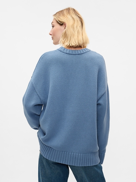 100% Cotton Oversized Boyfriend Sweater | Gap