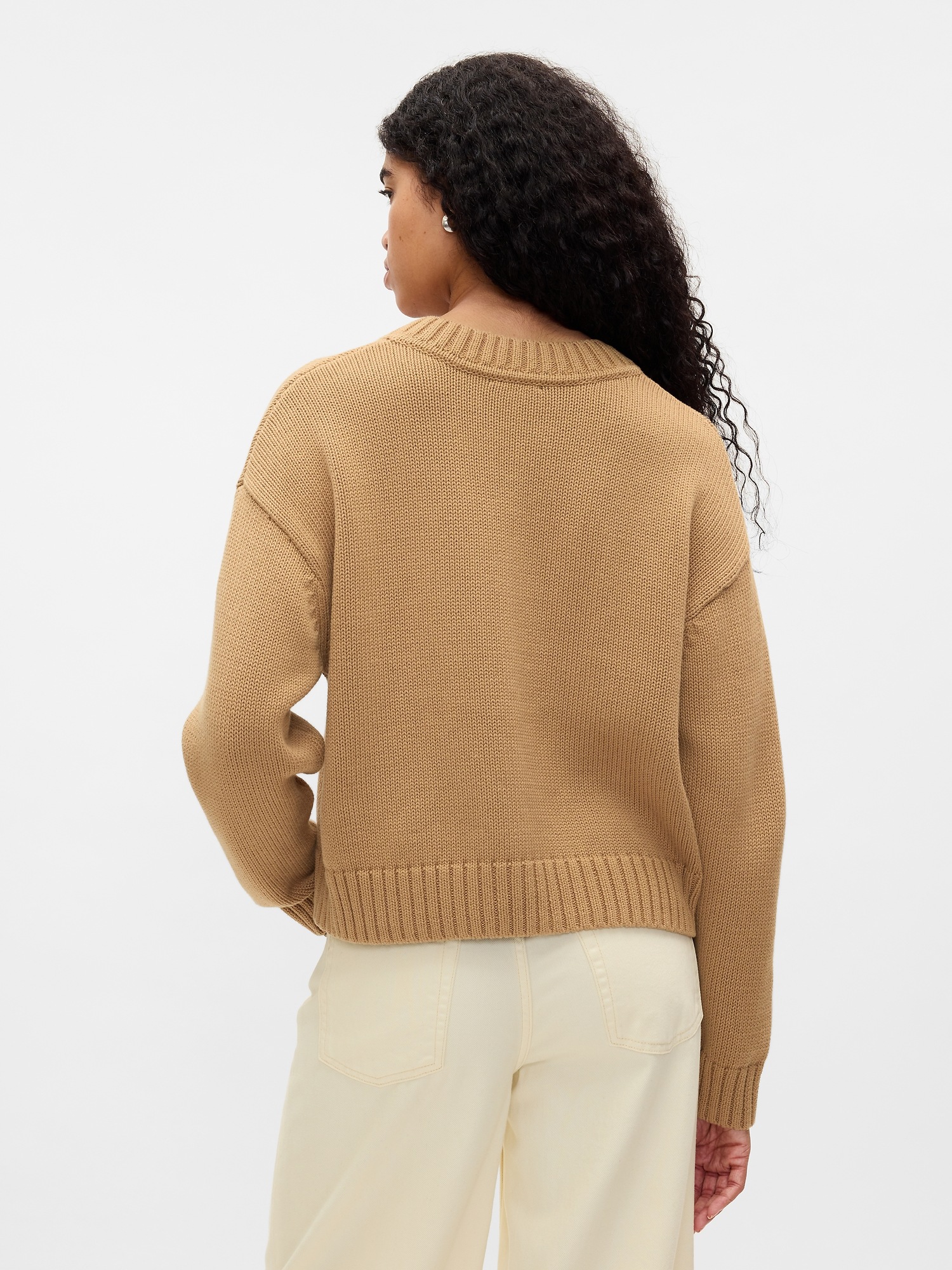Oversized V-Neck Sweater | Gap