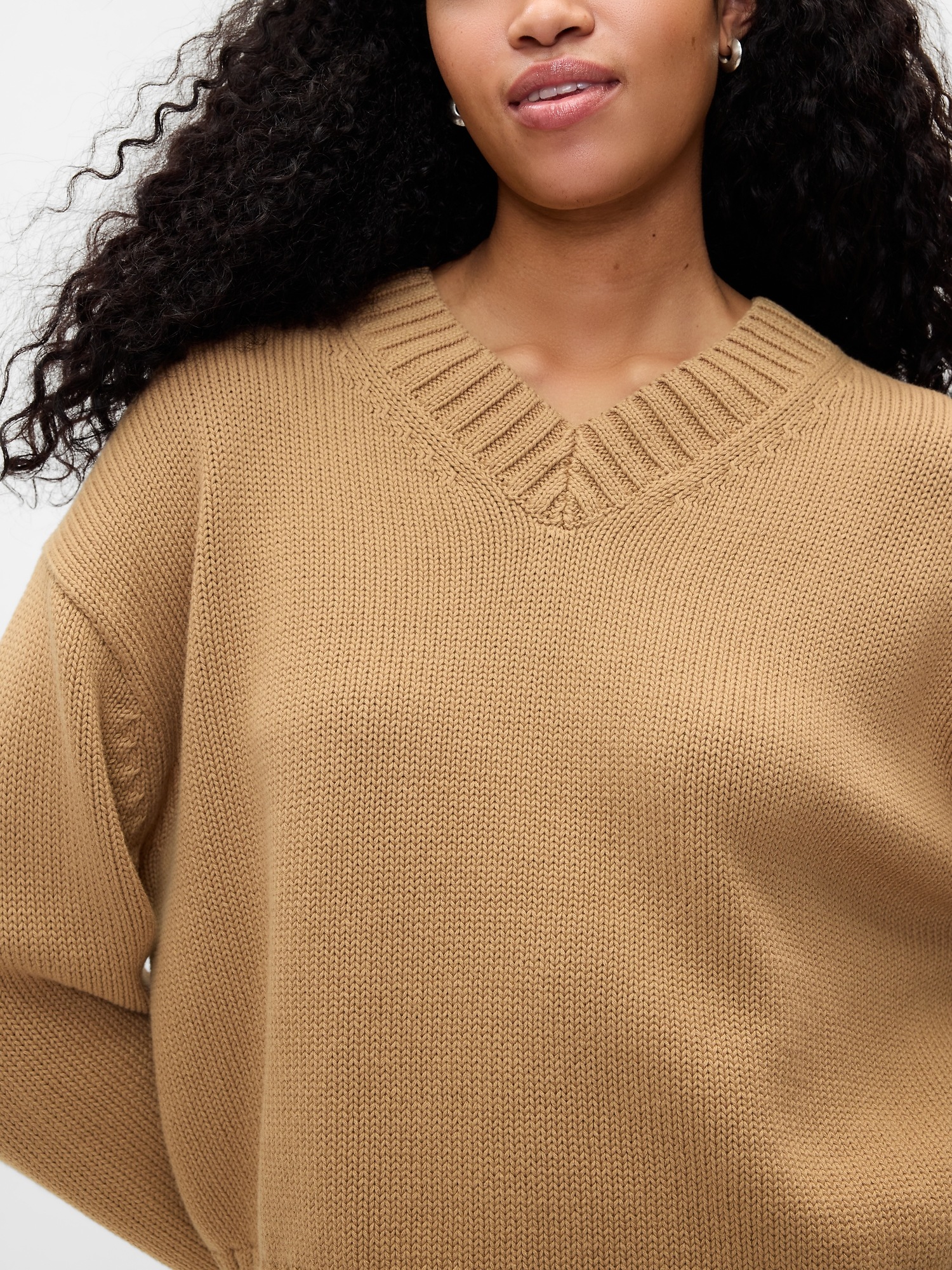 Oversized V-Neck Sweater | Gap