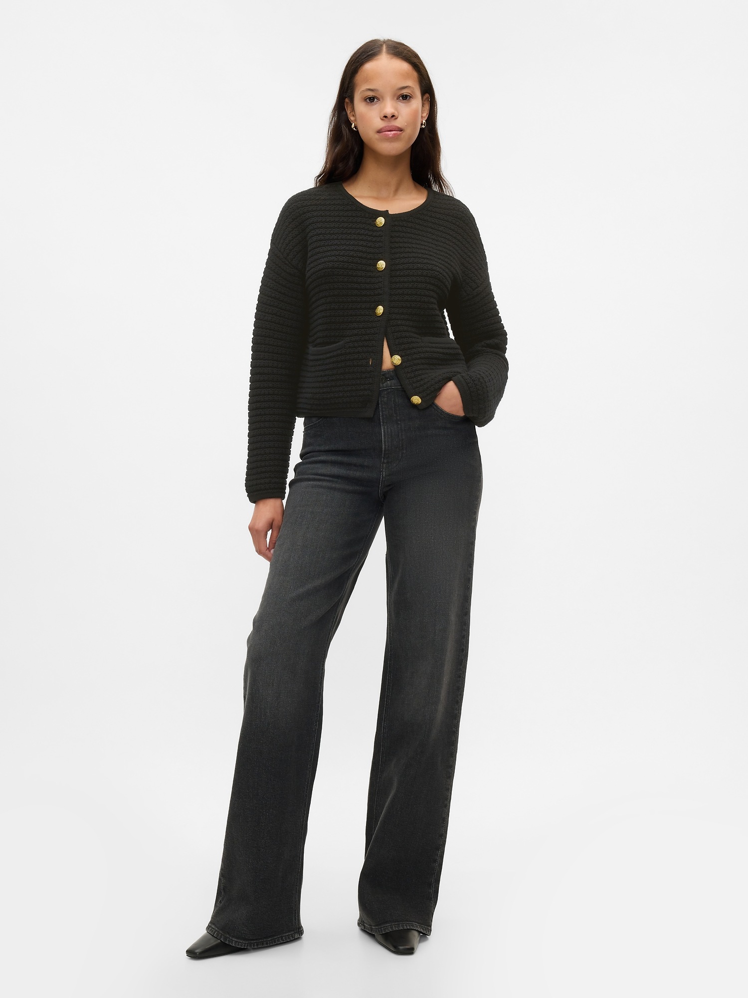 Textured Sweater Jacket | Gap