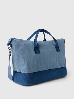 Two-Tone Denim Weekender Bag | Gap