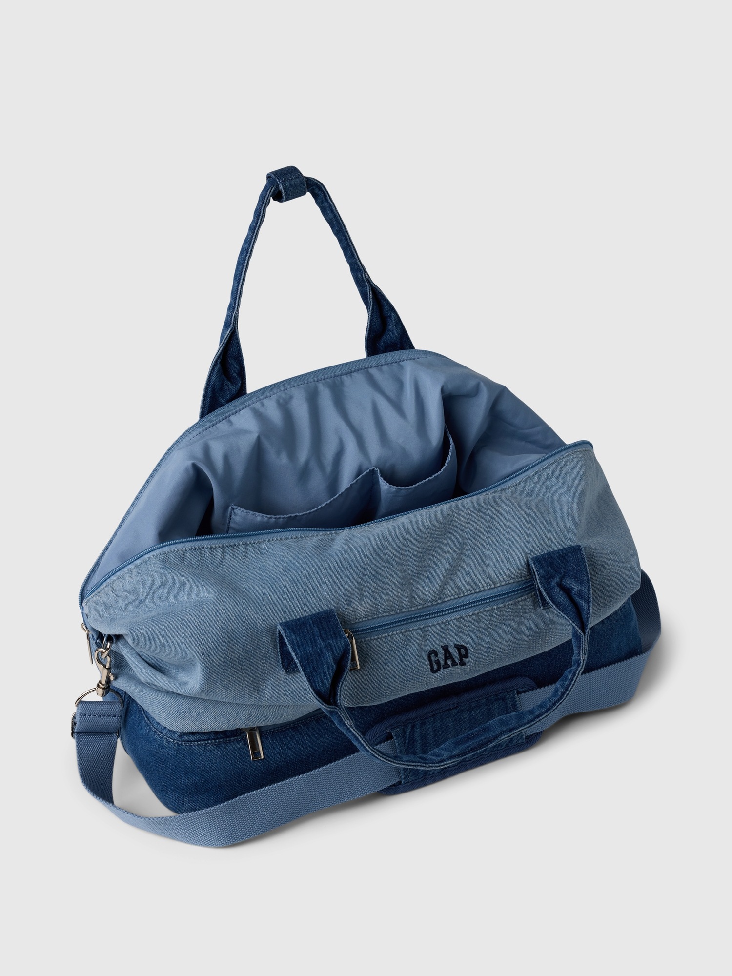 Two-Tone Denim Weekender Bag | Gap