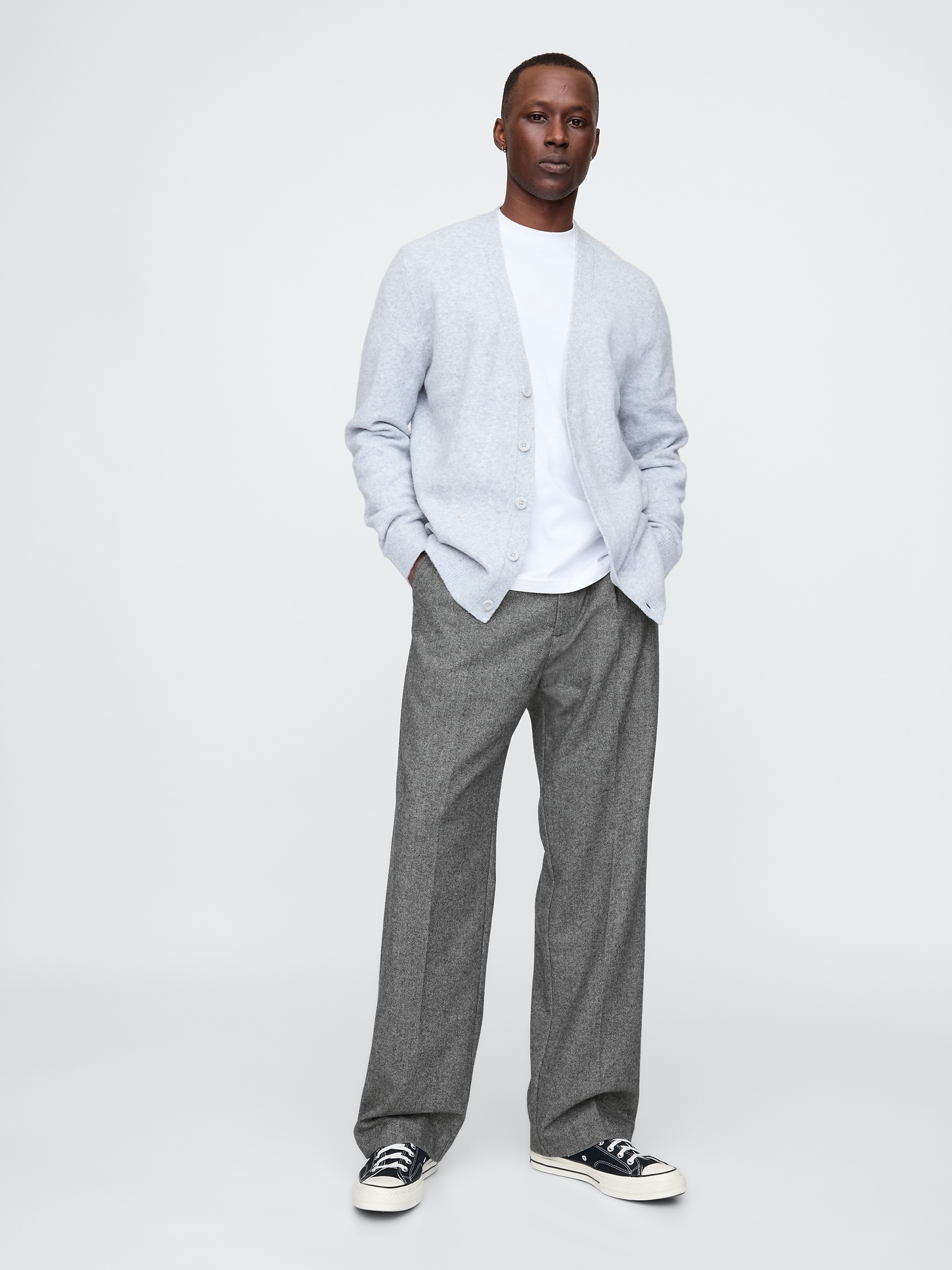 365 Wool Blend Relaxed Trousers Gap
