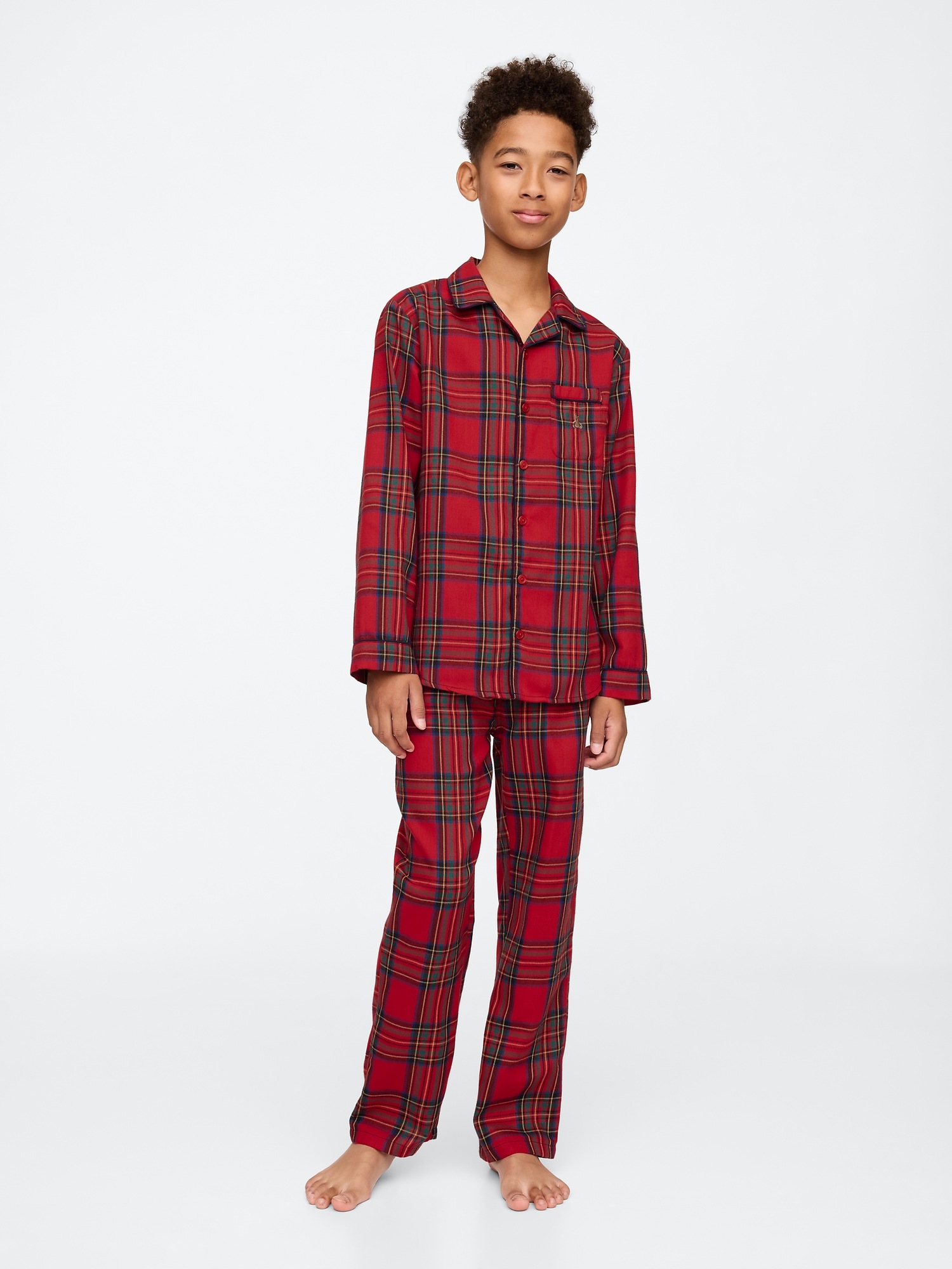 Kids Recycled Flannel PJ set Gap