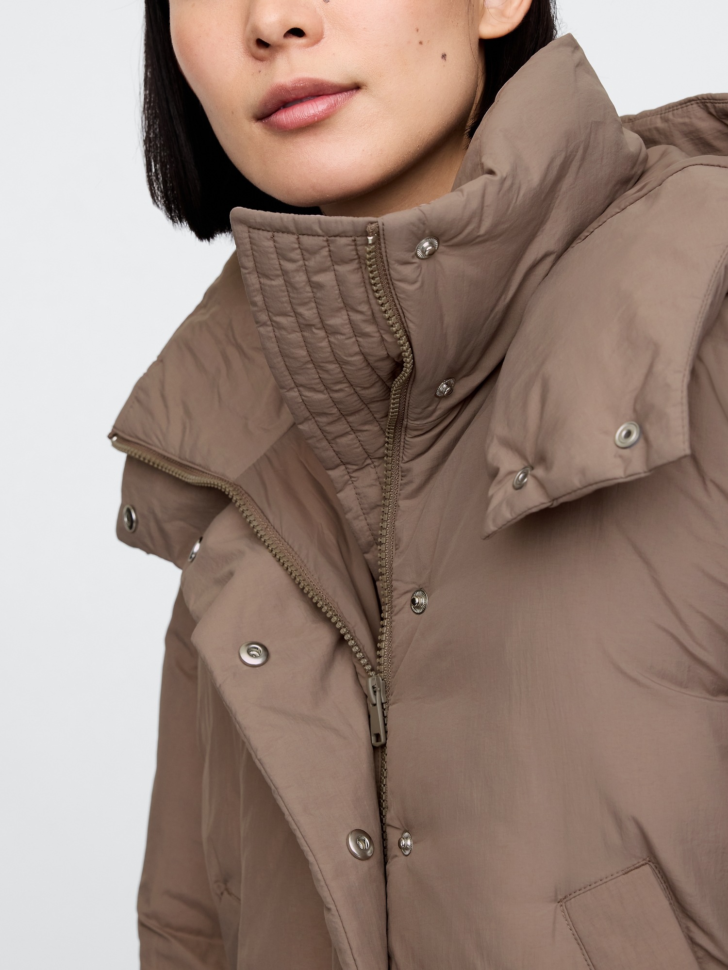 Cropped Duvet Wrap Puffer Jacket | Gap