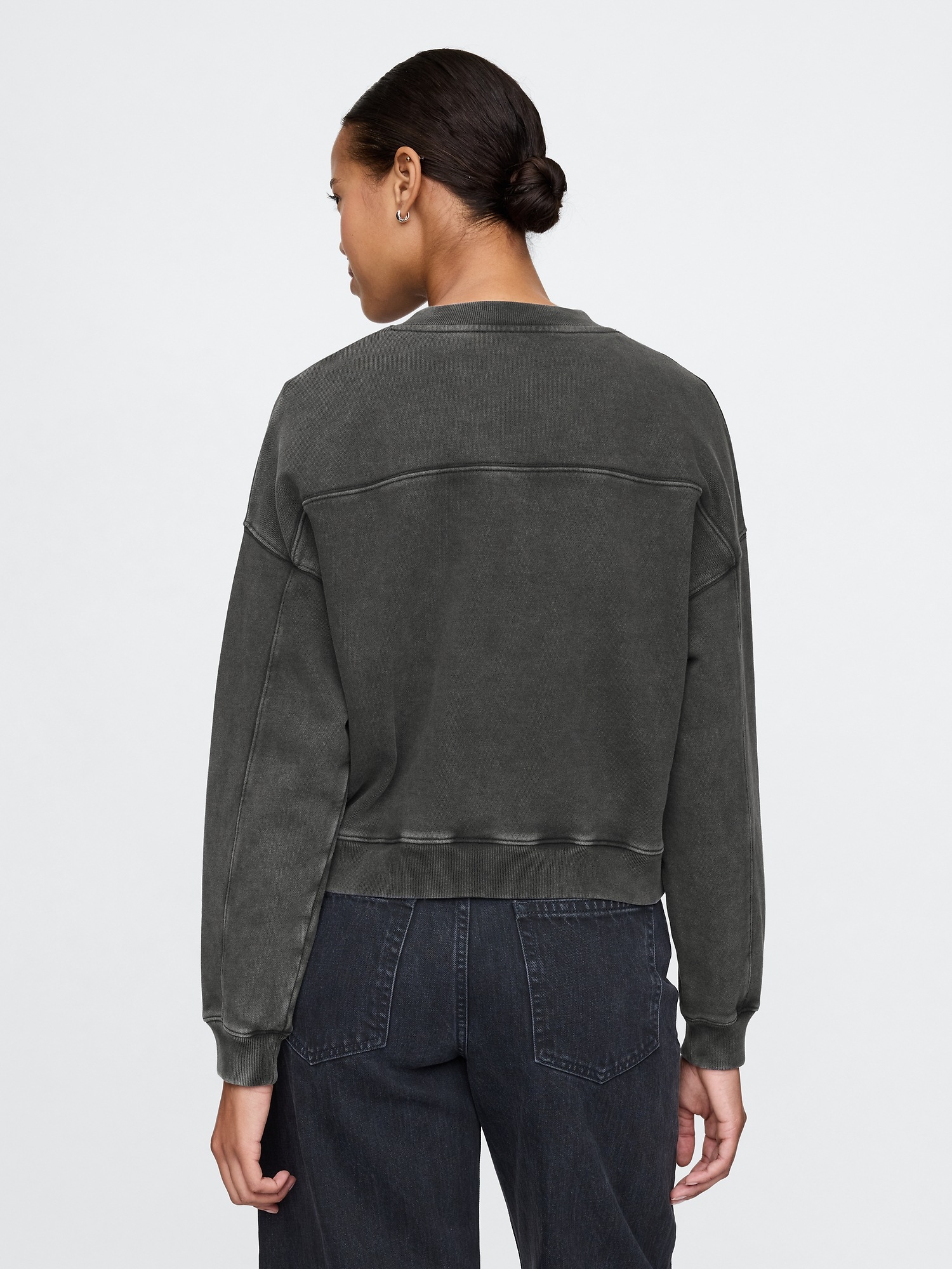 Heavyweight French Terry Oversized Sweatshirt Gap Heavyweight French Terry Oversized Sweatshirt Gap