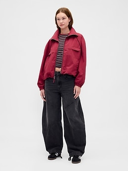 Stranger Things Flannel-Lined Track Jacket | Gap