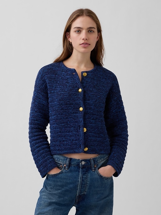 100% Cotton Textured Sweater Jacket | Gap