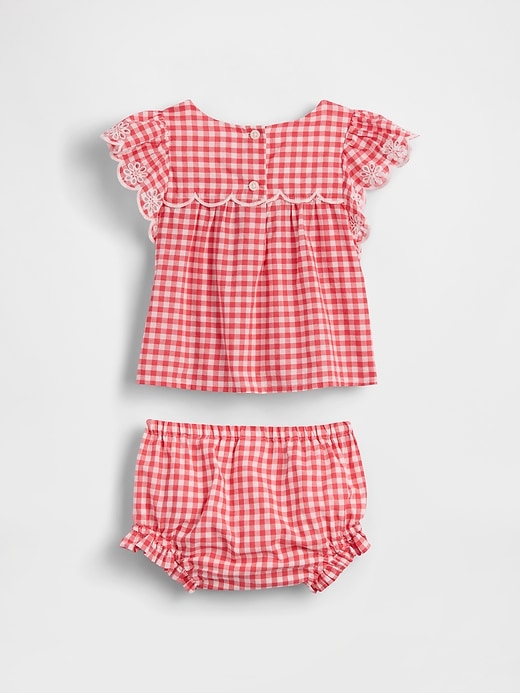 Baby Eyelet Gingham Outfit Set | Gap