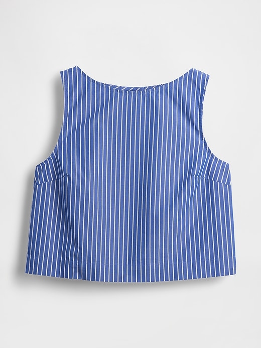 Poplin Boatneck Shell Tank Top | Gap