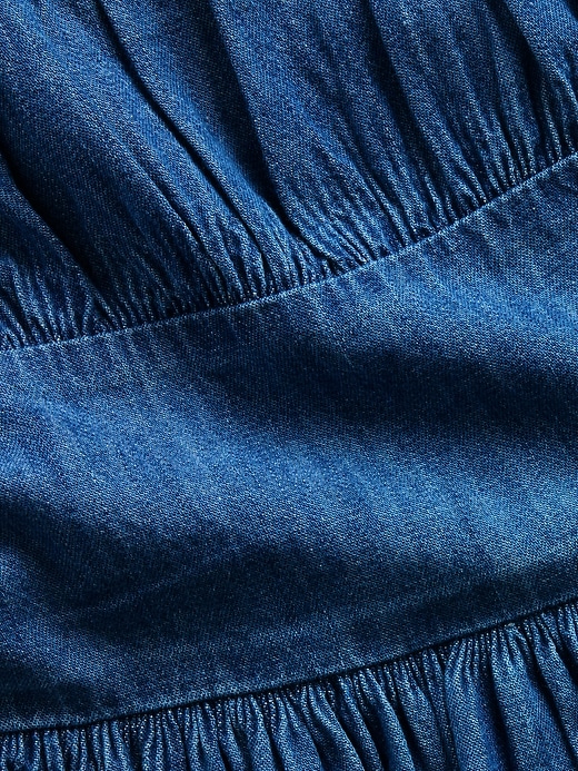Kids Denim Puff-Sleeve Mini Dress | Gap